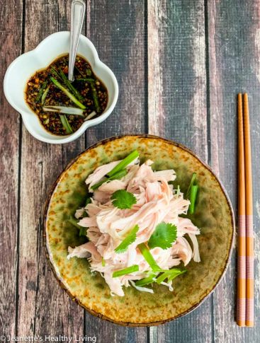 Chinese Poached Chicken with Ginger Soy Sauce - Jeanette's Healthy Living