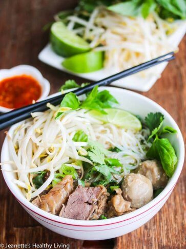 Vietnamese Beef Pho Noodle Soup Recipe - Jeanette's Healthy Living